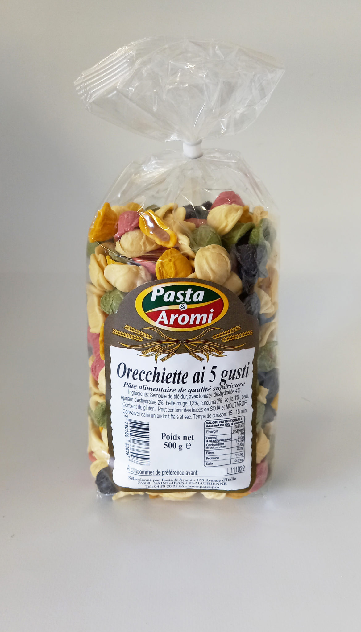Orecchiette 5 gusti 500g - Pâtes artisanales des Alpes